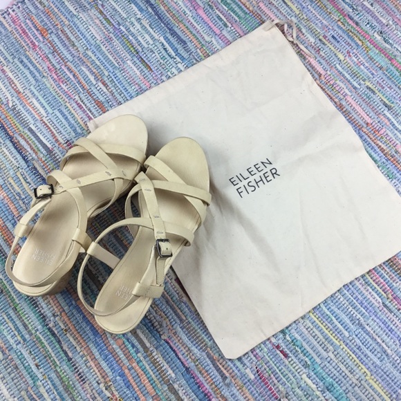 Eileen Fisher | Shoes | New Eileen Fisher Array Core Sandals Bone Matte ...